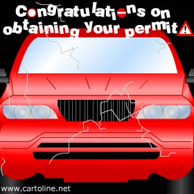 Congratulations on obtaining a driving permit